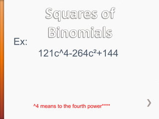 Special factor patterns | PPT