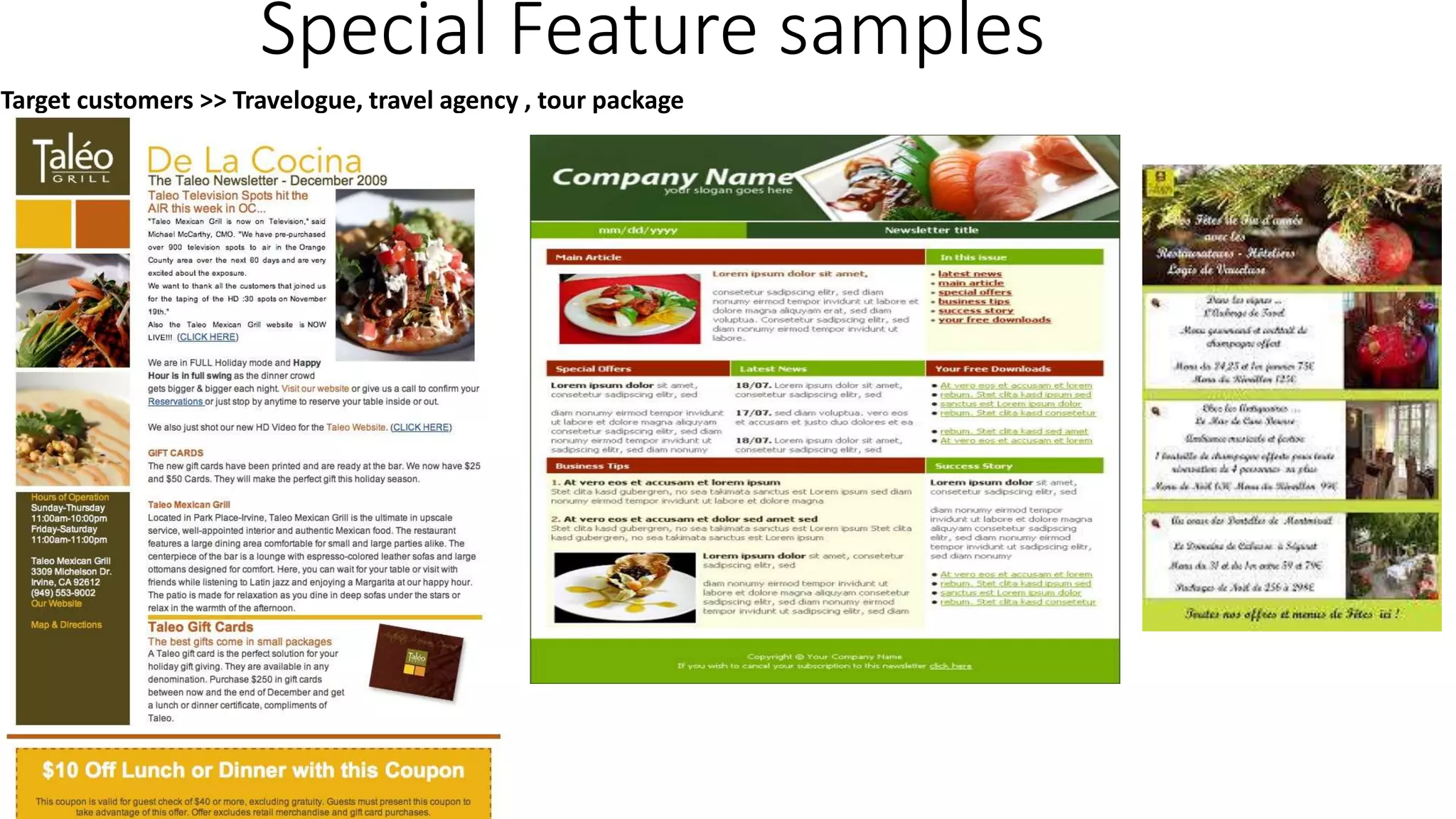 Special feature samples | PPT