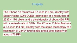 Special features of iphone 13 | PPT