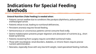 Special Feeding Methods: Enteral and Parenteral Nutrition | PPTX