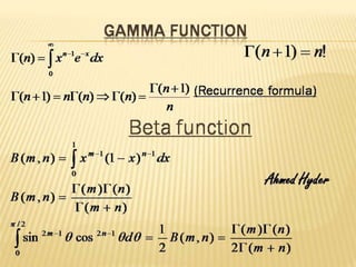 Special functions | PPTX