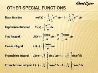 Special functions | PPTX