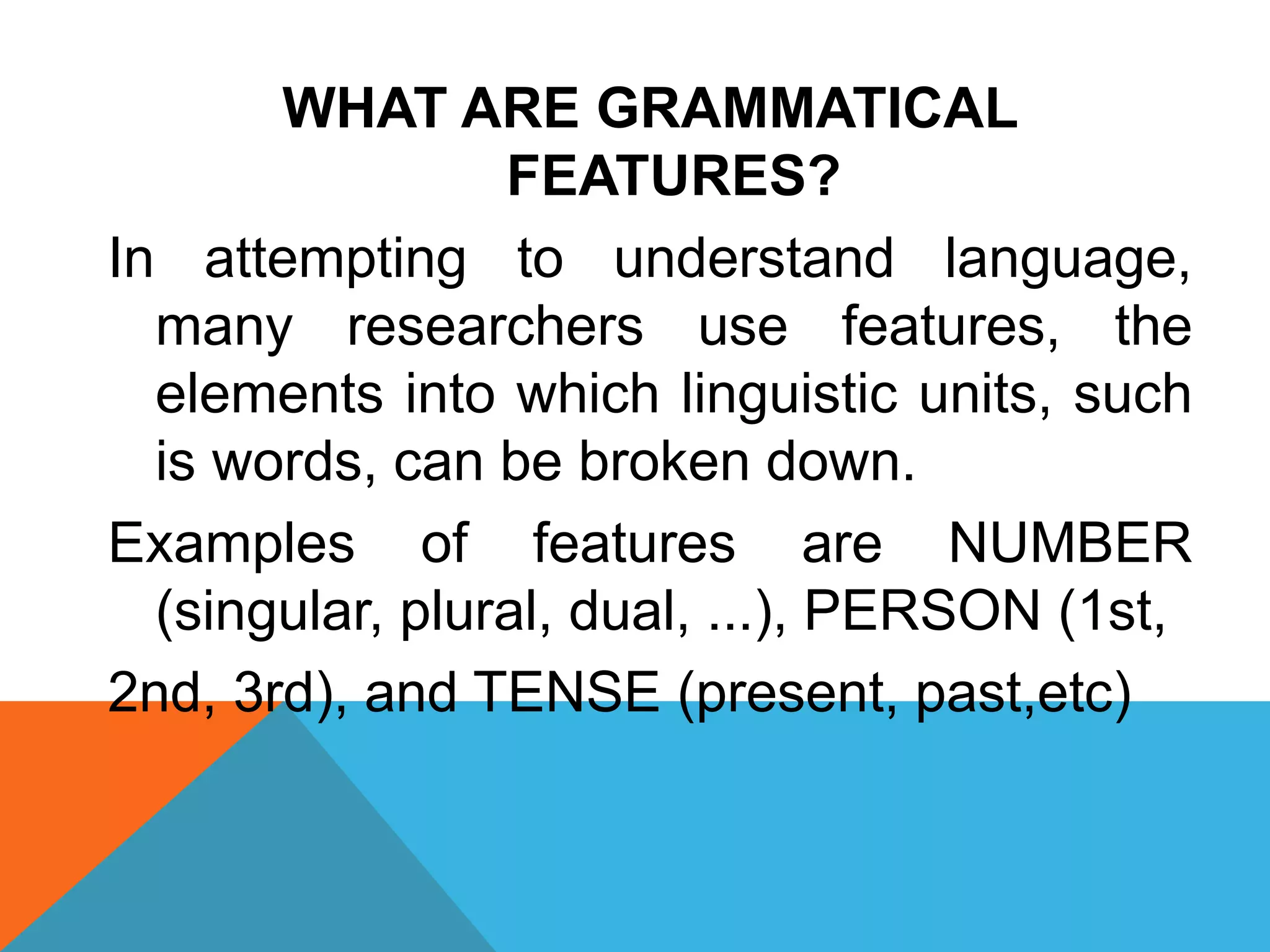 Special grammatical feature | PPTX