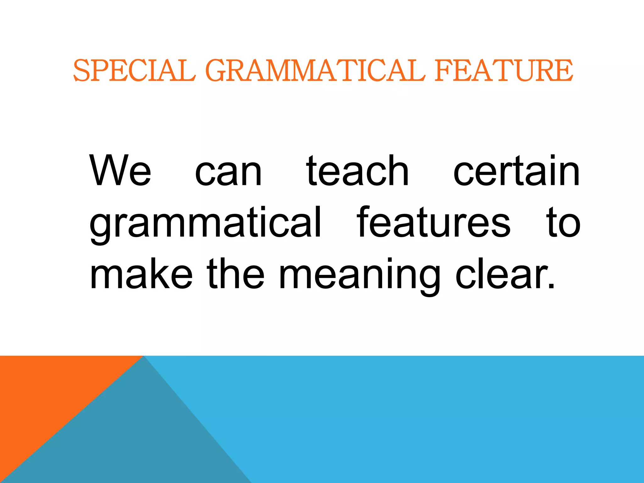 Special grammatical feature | PPTX