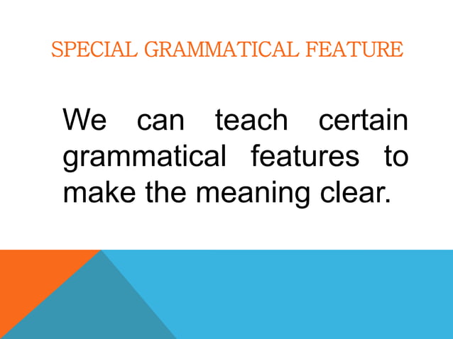 Special grammatical feature | PPTX