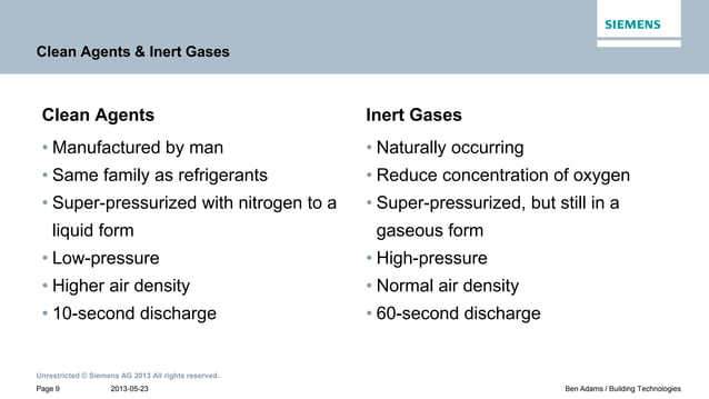 Clean Agent & Inert Gas Fire Suppression | PPTX