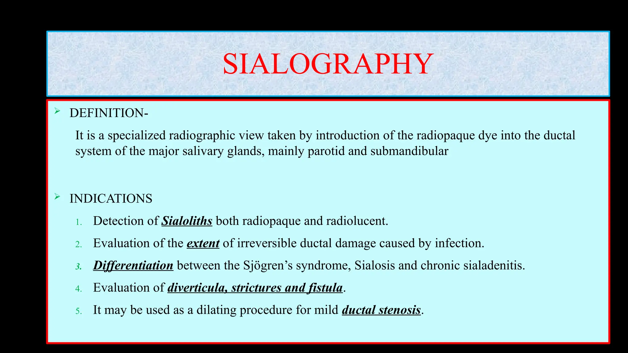 SPECIAL IMAGING MODALITIES- RADIOGRAPHIC | PPTX