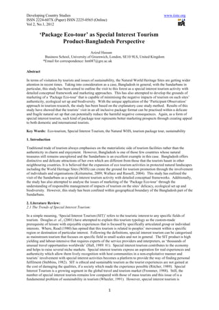 Special interest tourism | PDF