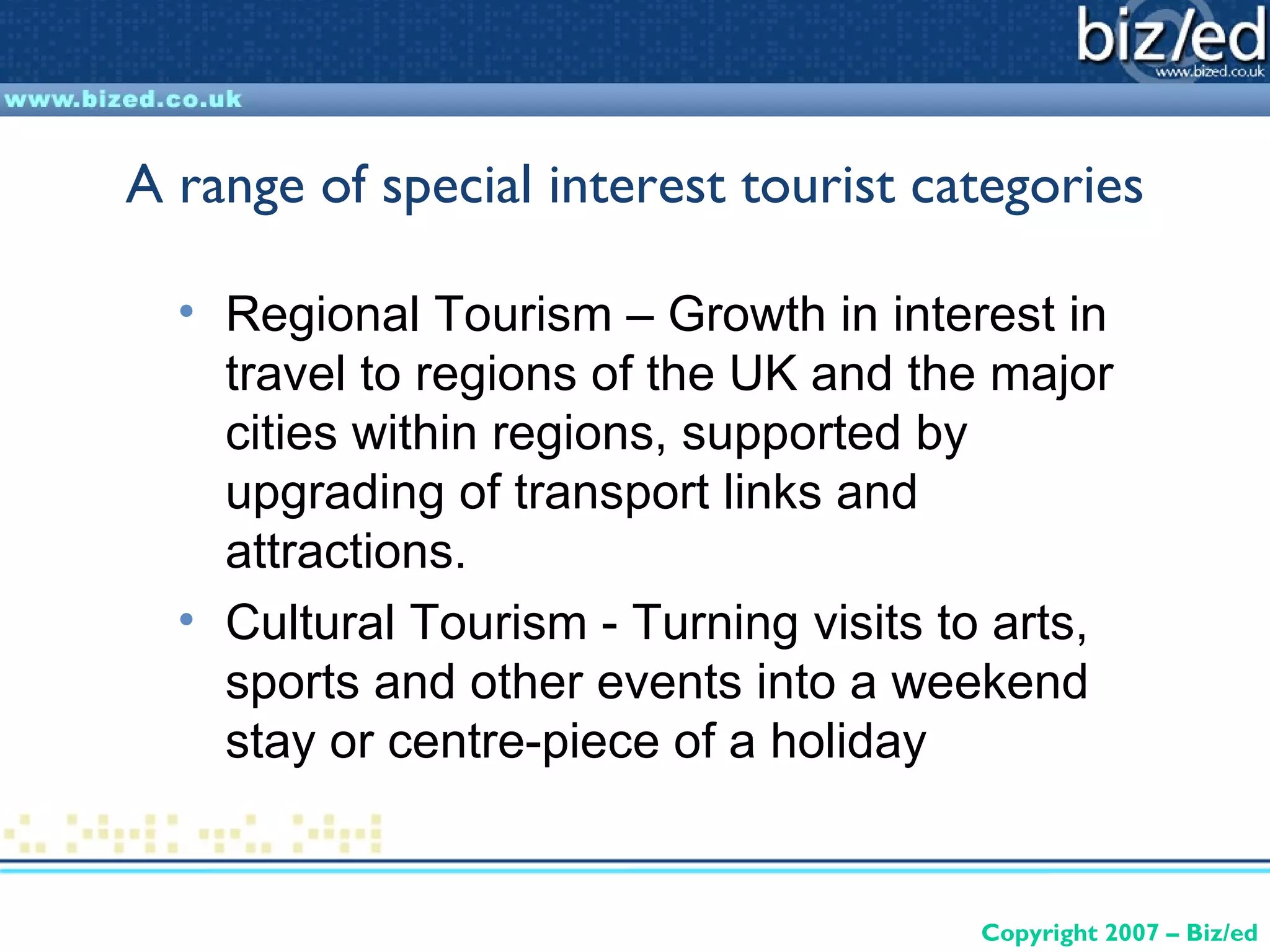 Special interest tourism categories | PPT