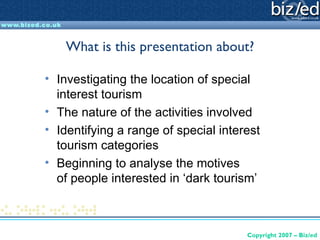Special interest tourism categories | PPT