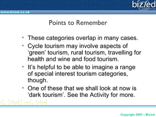 Special interest tourism categories | PPT