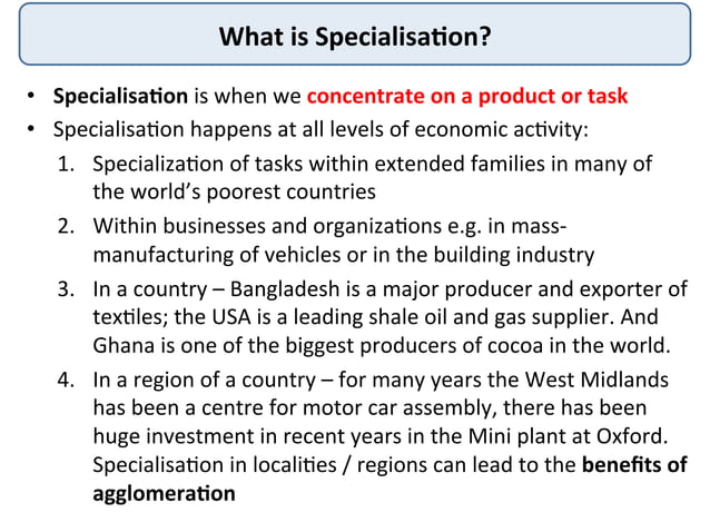 Specialisation & the division of labour | PDF | Business | Business and ...