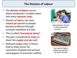 Specialisation & the division of labour | PDF