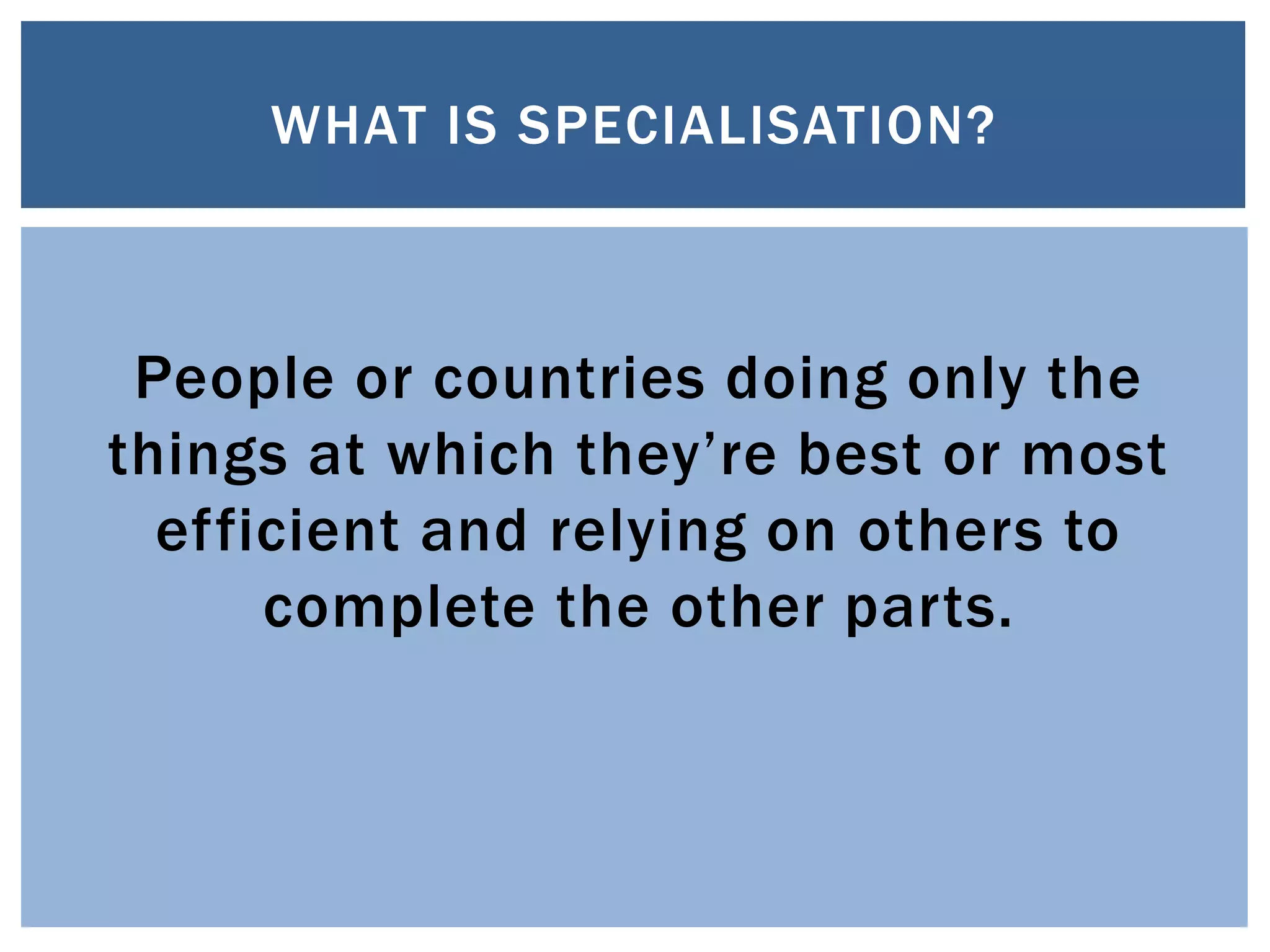 Specialisation Revision | PPTX