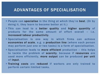Specialisation Revision | PPTX