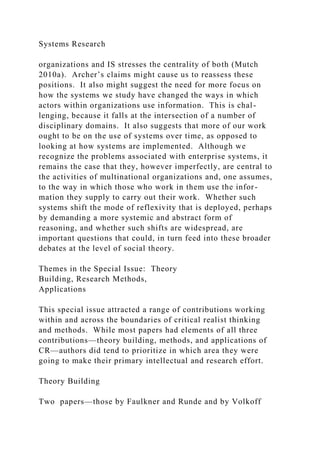 SPECIAL ISSUE CRITICAL REALISM IN IS RESEARCHCRITICAL RE.docx