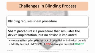 Special issues in conducting Clinical Trial of Medical Devices | PPTX