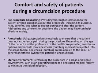 comfort and safety of your patients during a circumcision procedure | PPTX