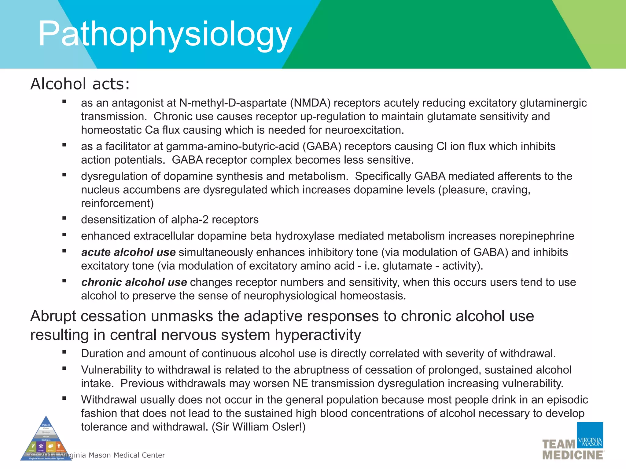 Specialist presentation 3 25 alcohol withdrawal | PPT