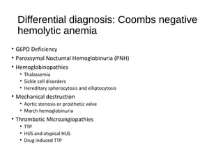 Specialist presentation 3 26 hemolytic anemia | PPT