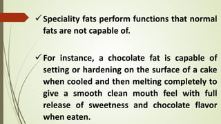 Specialty fats: An Overview | PDF