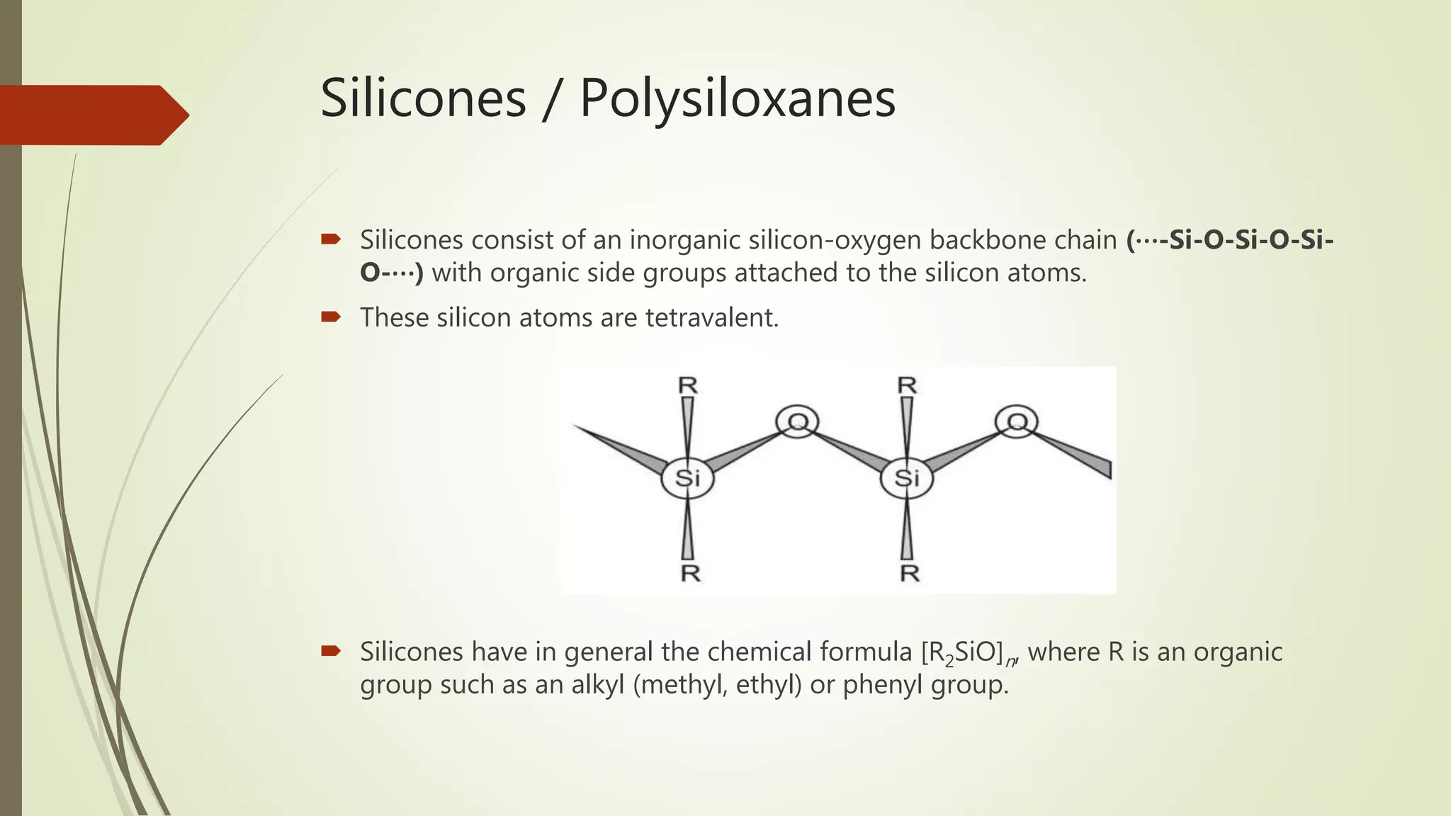 PPT on "Silicones" by Deepak rawal, Speciality polymers | PPTX