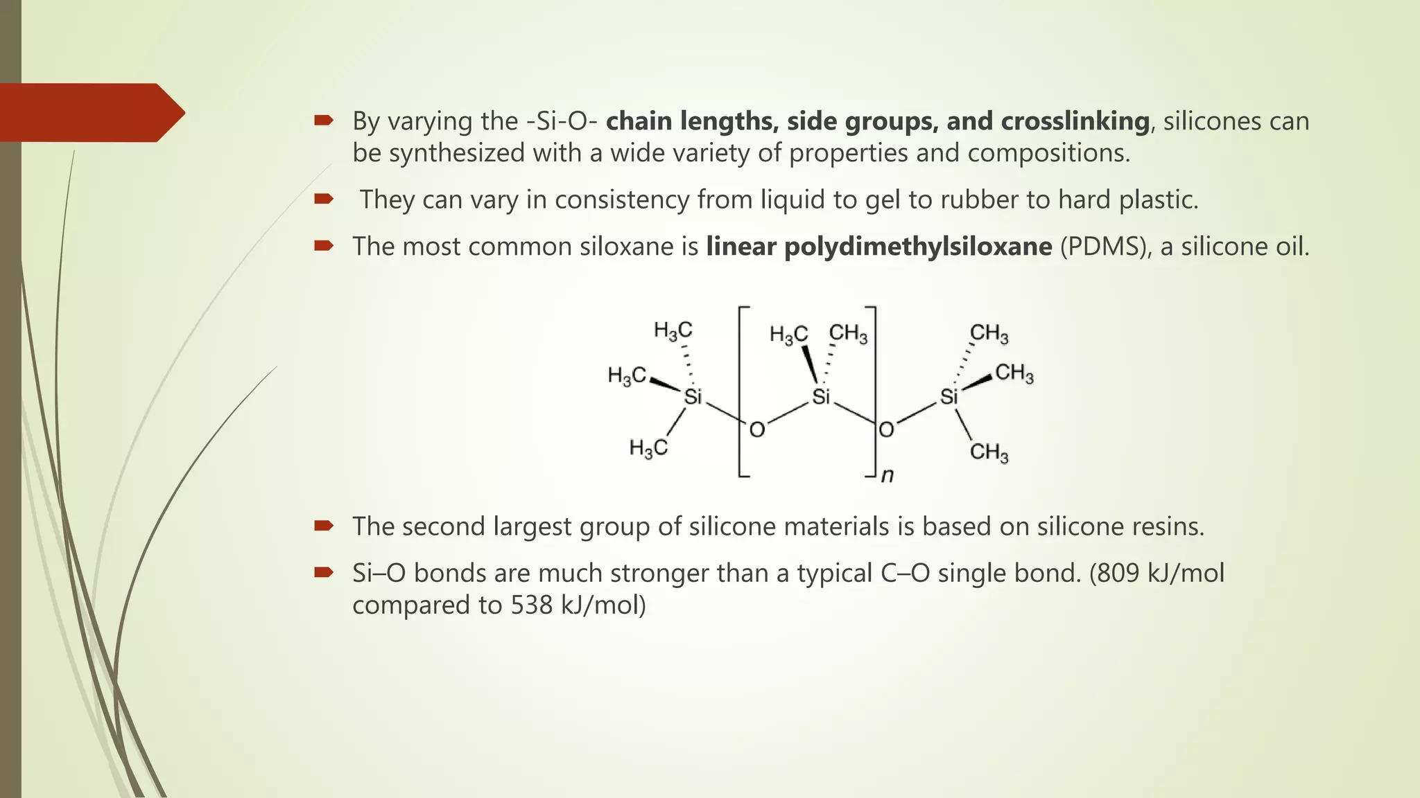 PPT on "Silicones" by Deepak rawal, Speciality polymers | PPTX