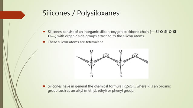 PPT on "Silicones" by Deepak rawal, Speciality polymers | PPTX ...