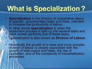 Specialization | PPT