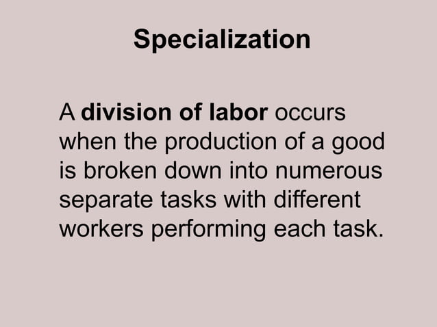 Specialization | PPT