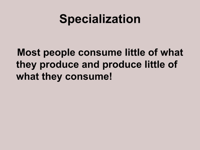 Specialization | PPT