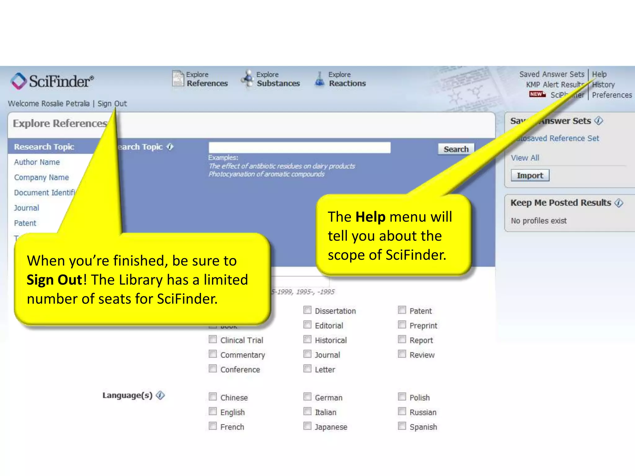 SciFinder for Chemistry Students | PPT