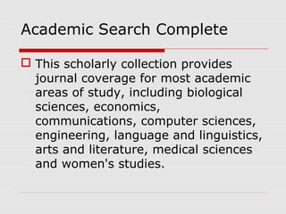 Specialized Databases | PPT