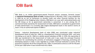 Specialized Financial Institutions like ICICI, UTI | PPTX | Business ...