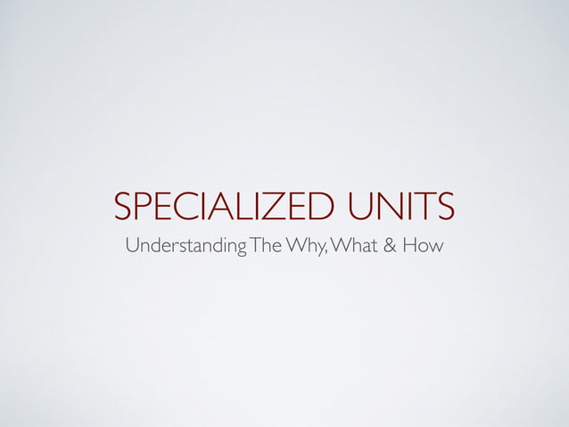 Specialized Units | AIESEC India | PPT