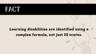 Special Learning Disabilities - Definition, Types, Myths and Facts | PDF