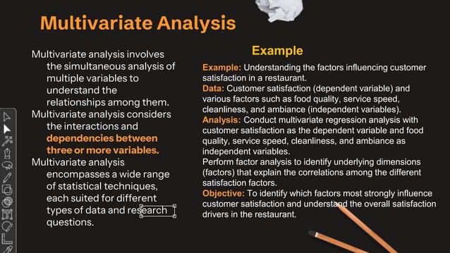 Application Of Univariate Bivariate And Multivariate Variables In