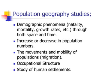 Population Geography | PDF