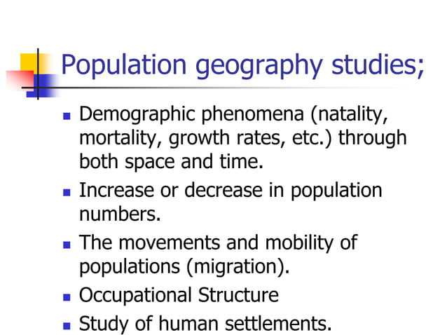 Population Geography | PDF