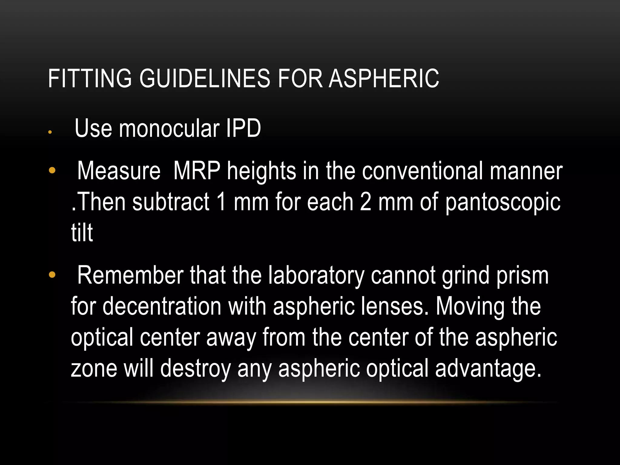 Special lens designing | PPTX