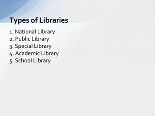 Special libraries Presentation | PPTX