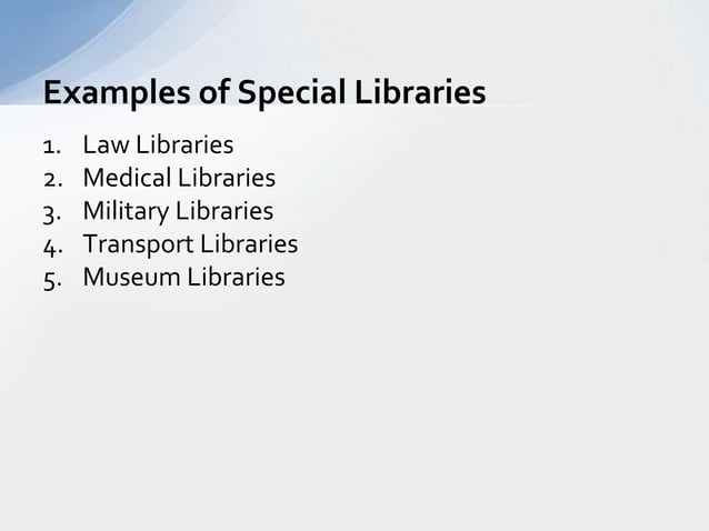 Special libraries Presentation | PPTX
