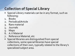 Special libraries Presentation | PPTX