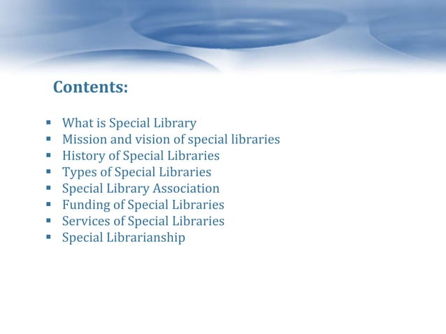 Special libraries | PPTX