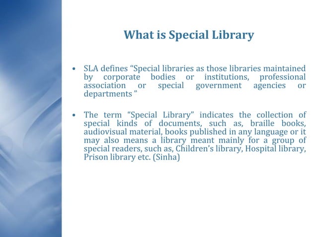Special libraries | PPTX
