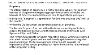 Special literary forms prophecy, poetry... | PPTX