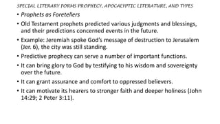 Special literary forms prophecy, poetry... | PPTX
