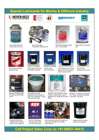 Special Lubricants for Marine & Offshore Industry | PDF