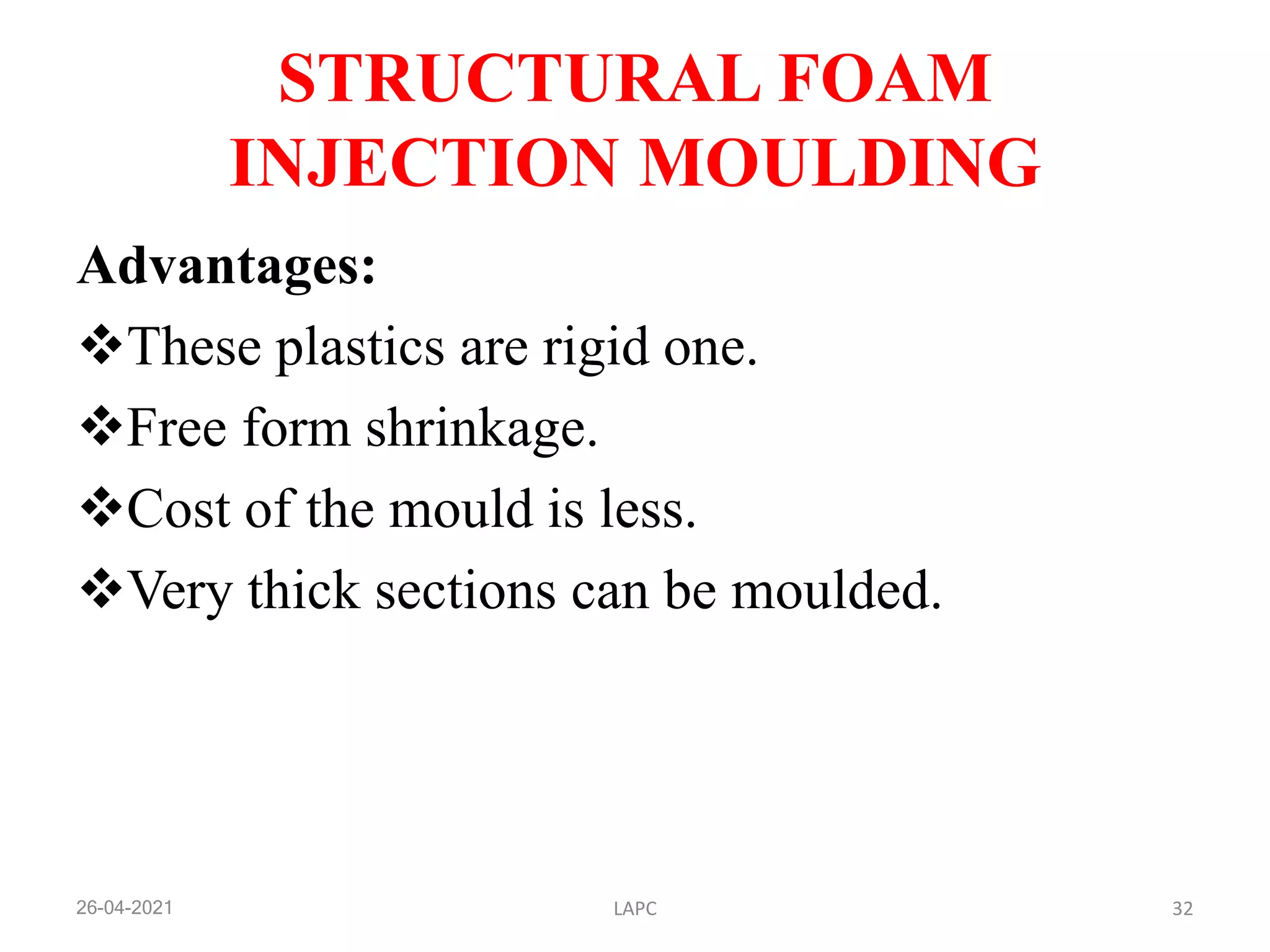 Special Machines Unit 1 PPT - Manufacturing of Plastic Components and ...