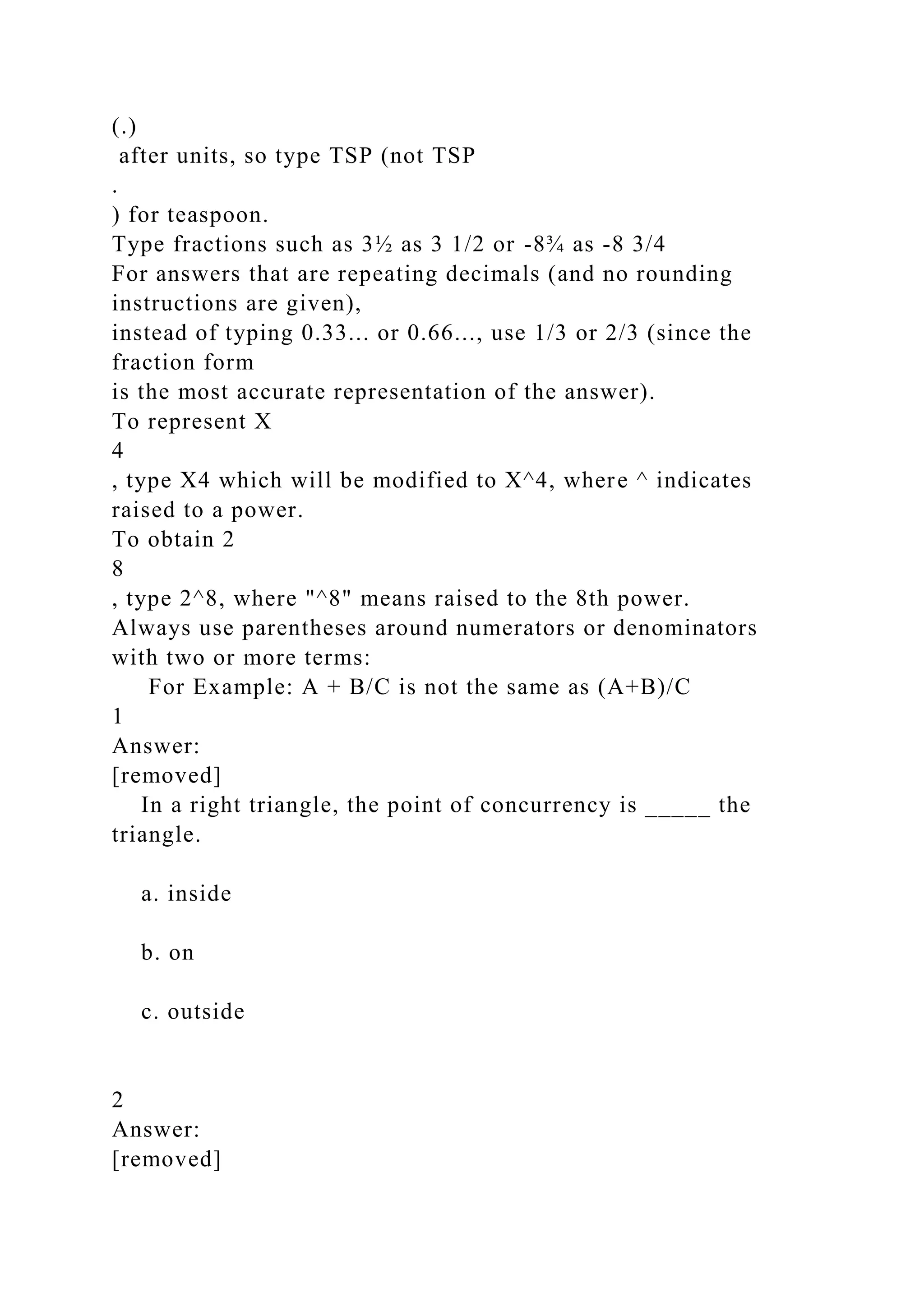 Special Math Symbol TableType the characters (shown below the symb.docx ...